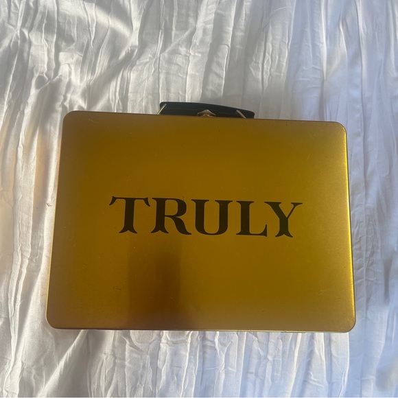 TRULY | Bags | Truly Gold Lunchbox Vanity Case | Poshmark